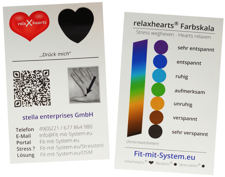 relaXhearts® Farbskala (PLUS) • Biodot® Stress Messpunkte